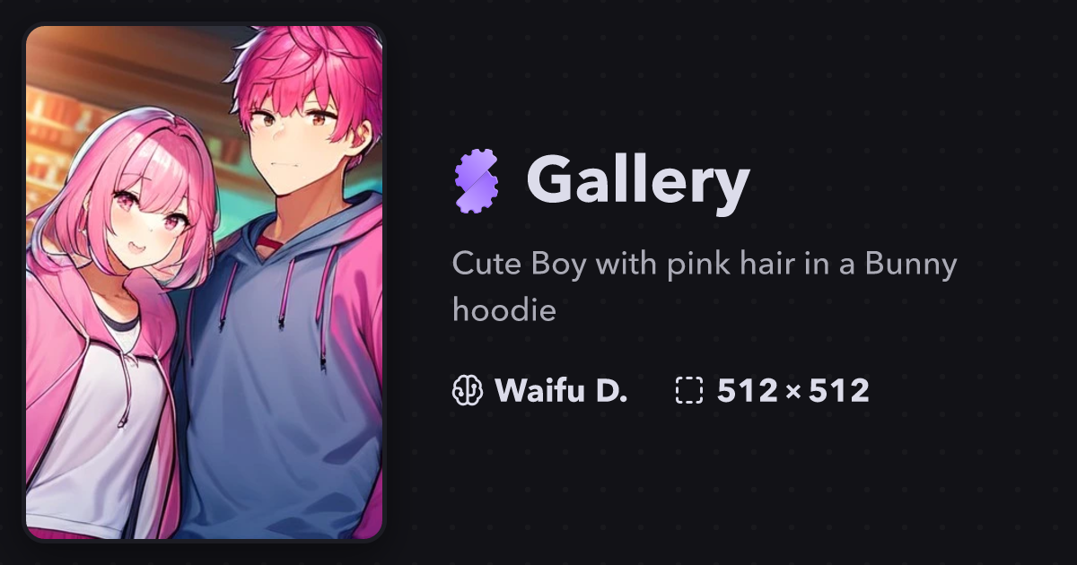 "Cute Boy with pink hair in a Bunny ho..." | Gallery | Stablecog