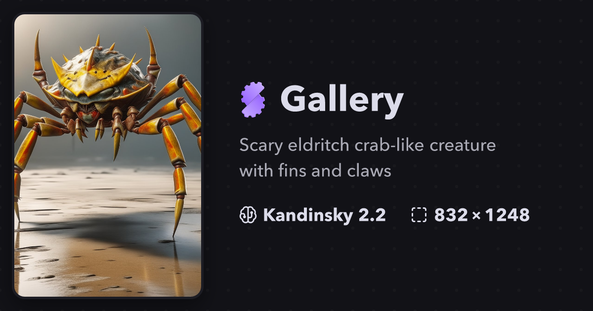 "Scary eldritch crab-like creature wit..." | Gallery | Stablecog