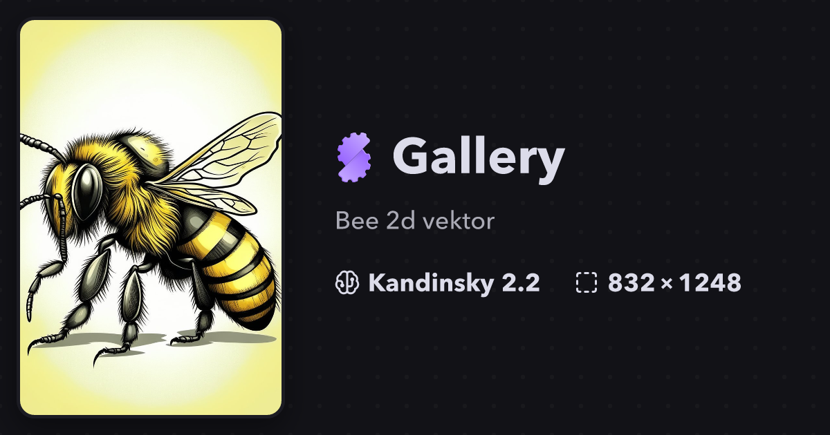 "Bee 2d vektor" | Gallery | Stablecog
