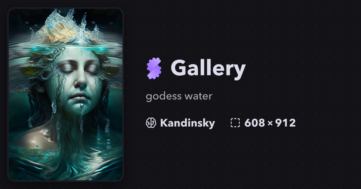 "godess water" | Gallery | Stablecog