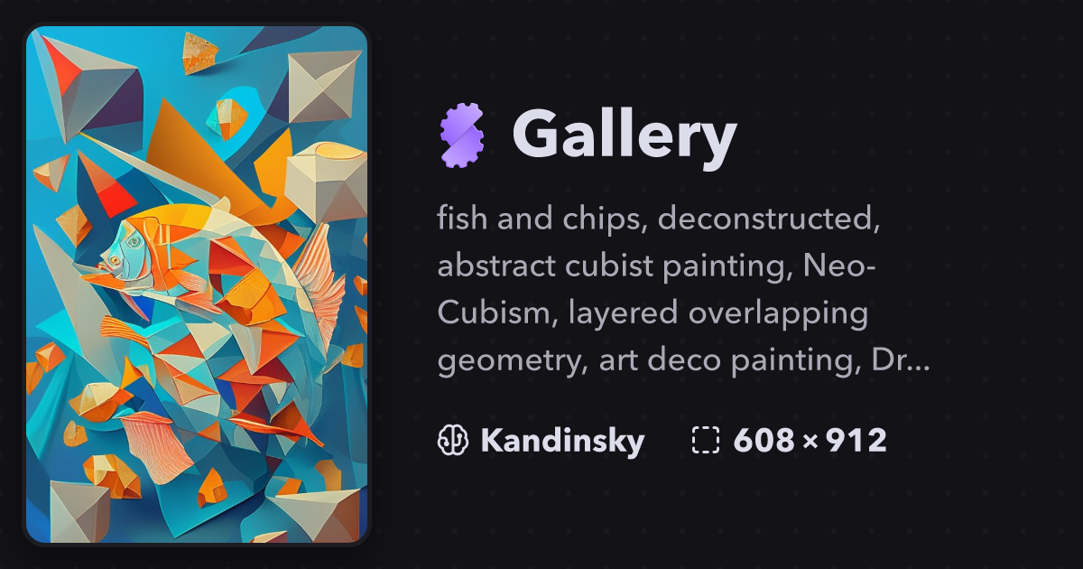 "fish and chips, deconstructed, abstra..." | Gallery | Stablecog