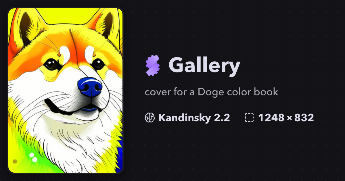 "cover for a Doge color book" | Gallery | Stablecog