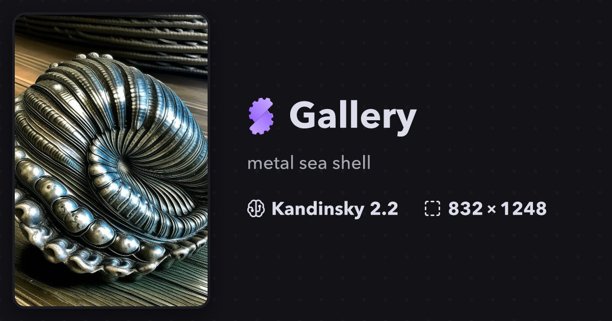 "metal sea shell" | Gallery | Stablecog