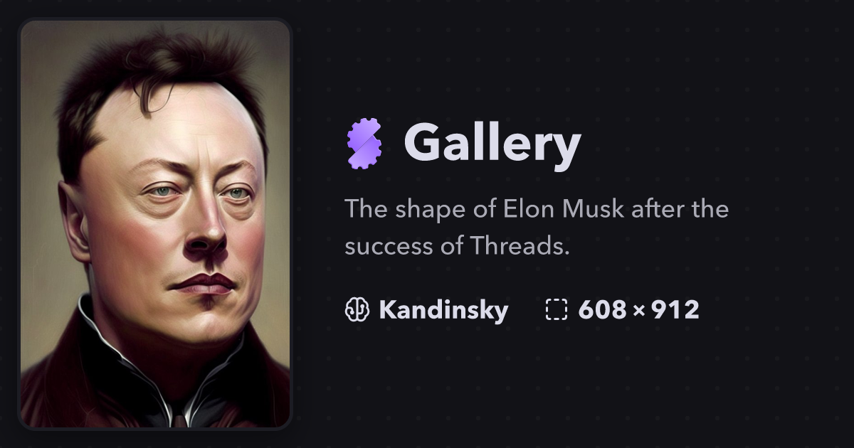"The shape of Elon Musk after the succ..." | Gallery | Stablecog