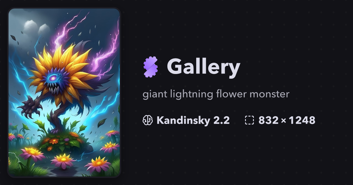 Giant lightning flower monster | Gallery