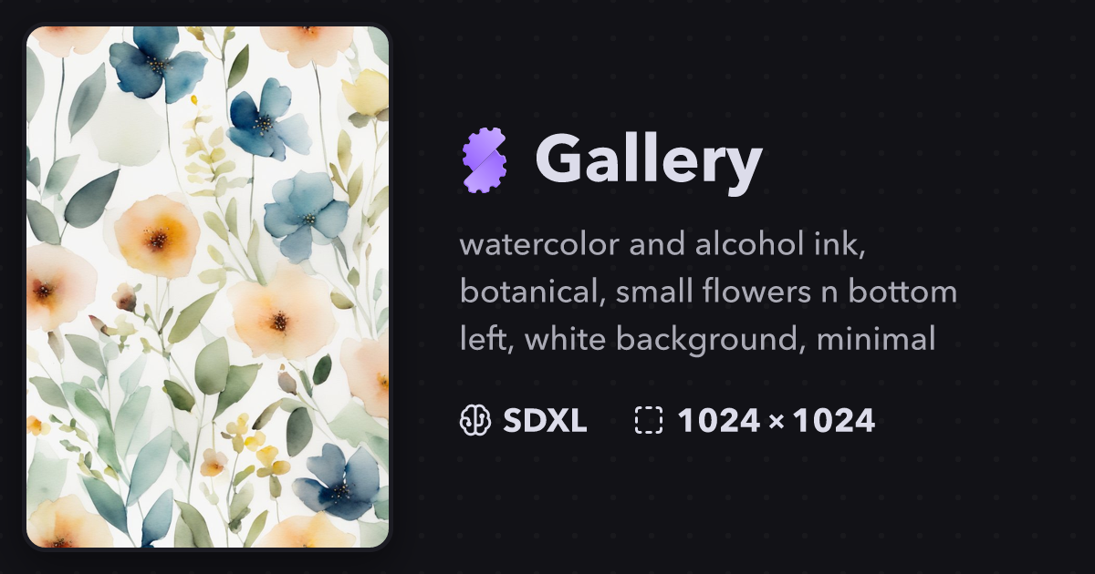 "watercolor and alcohol ink, botanical..." | Gallery | Stablecog