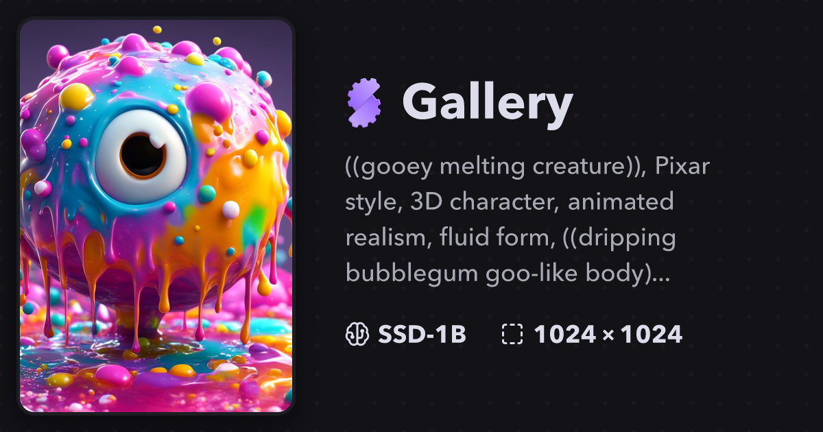 "((gooey melting creature)), Pixar sty..." | Gallery | Stablecog
