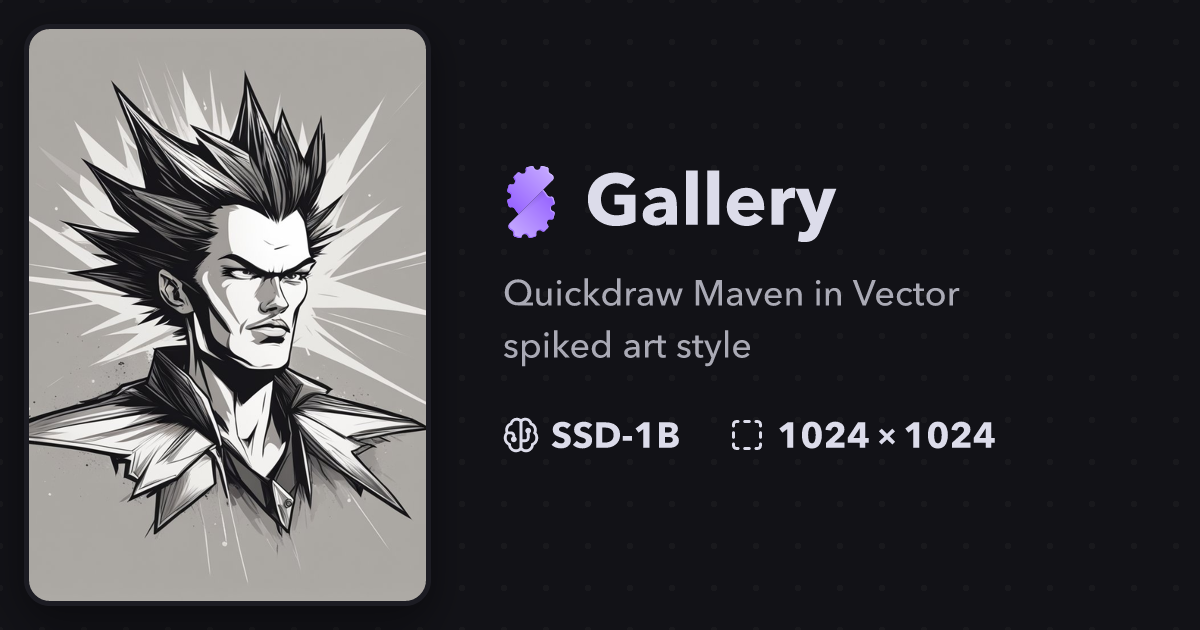 "Quickdraw Maven in Vector spiked art sty..." | Gallery | Stablecog