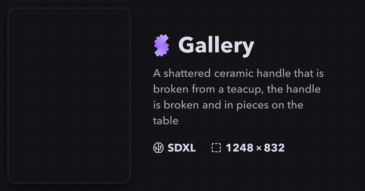 A shattered ceramic handle that is broken from a t... | Gallery