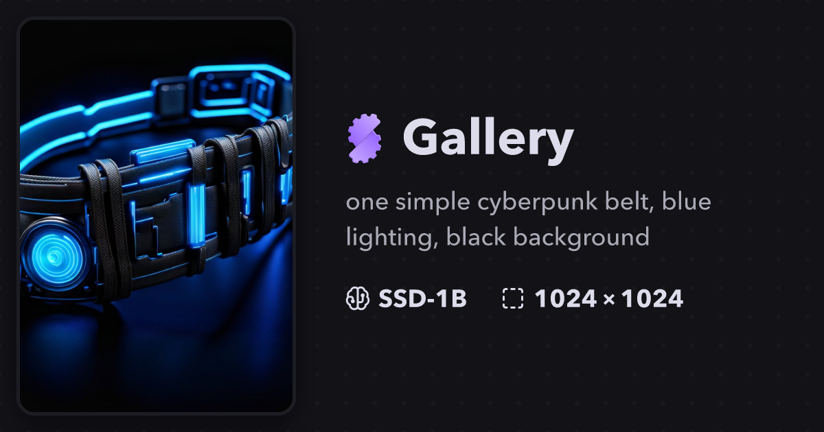 "one simple cyberpunk belt, blue light..." | Gallery | Stablecog