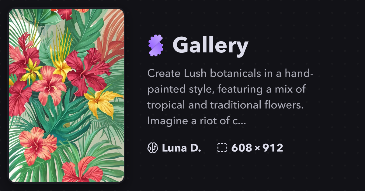 "Create Lush botanicals in a hand-pain..." | Gallery | Stablecog