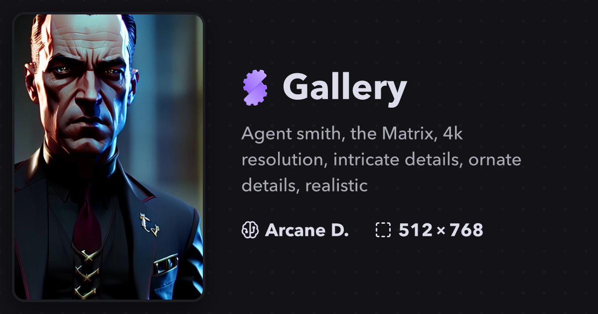 "Agent smith, the Matrix, 4k resolutio..." | Gallery | Stablecog