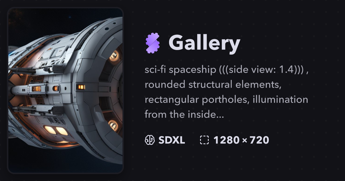 "sci-fi spaceship (((side view: 1.4))) , ..." | Gallery | Stablecog