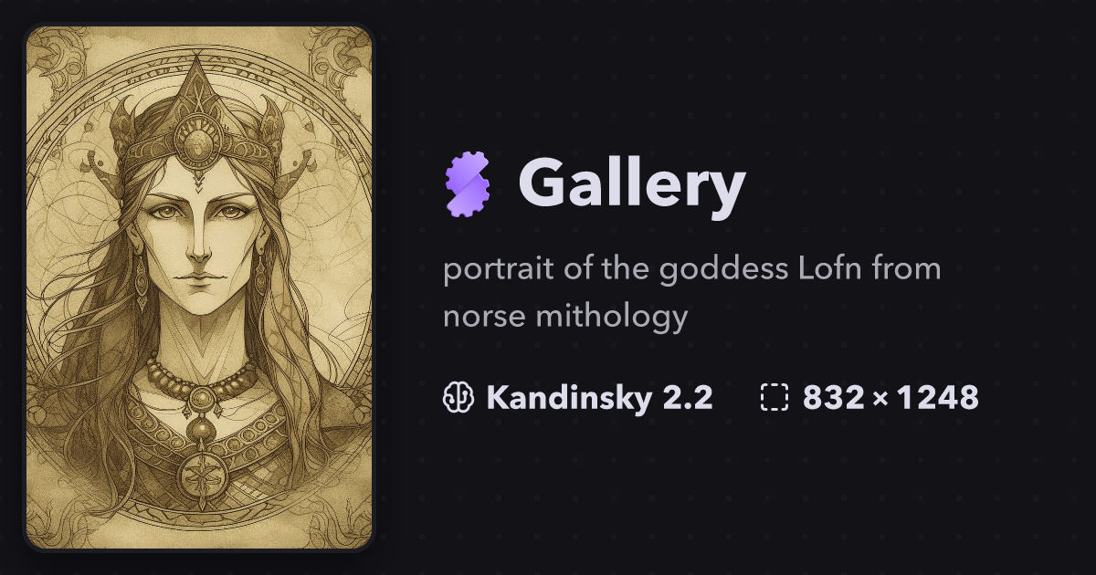 "portrait of the goddess Lofn from nor..." | Gallery | Stablecog