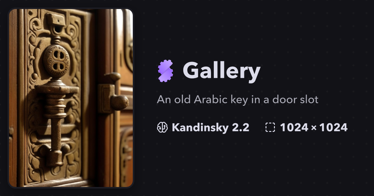 "An old Arabic key in a door slot" | Gallery | Stablecog