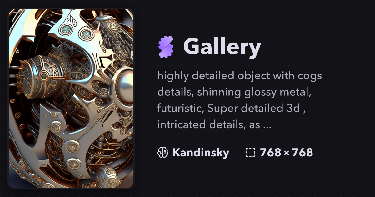 "highly detailed object with cogs details..." | Gallery | Stablecog