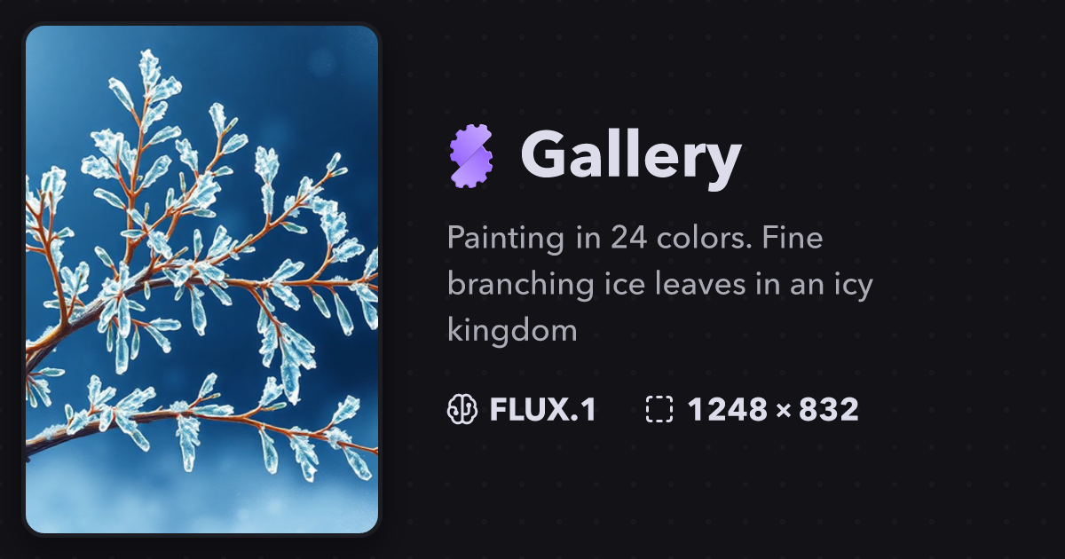 "Painting in 24 colors. Fine branching..." | Gallery | Stablecog