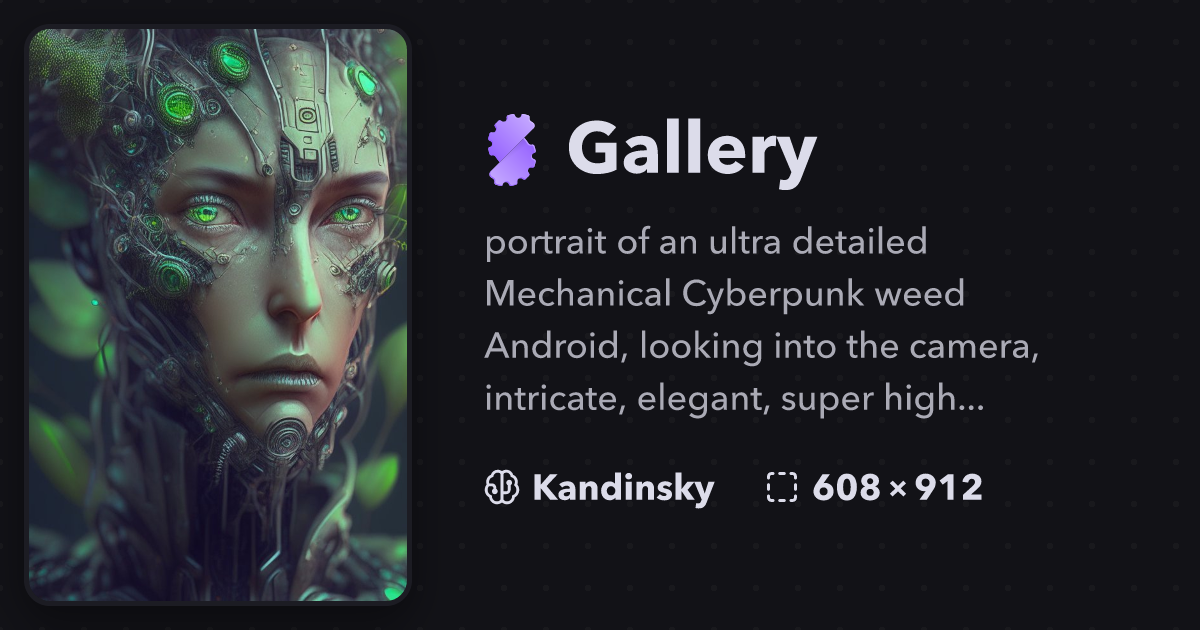 "portrait of an ultra detailed Mechanical..." | Gallery | Stablecog