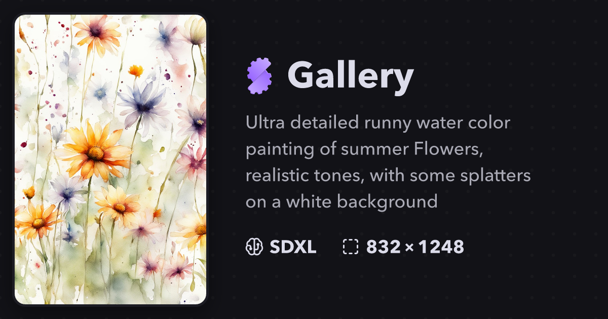 "Ultra detailed runny water color paintin..." | Gallery | Stablecog