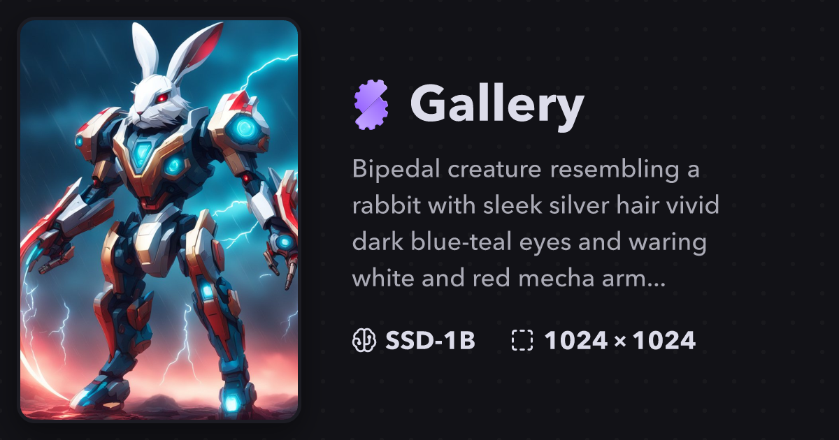 "Bipedal creature resembling a rabbit wit..." | Gallery | Stablecog