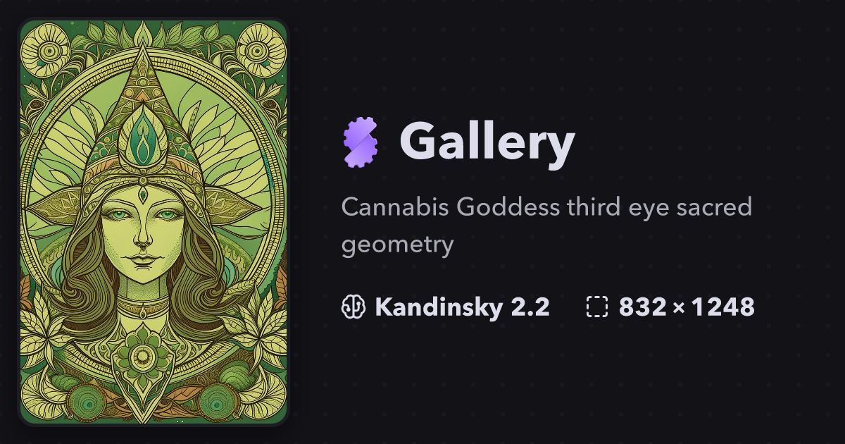 "Cannabis Goddess third eye sacred geo..." | Gallery | Stablecog