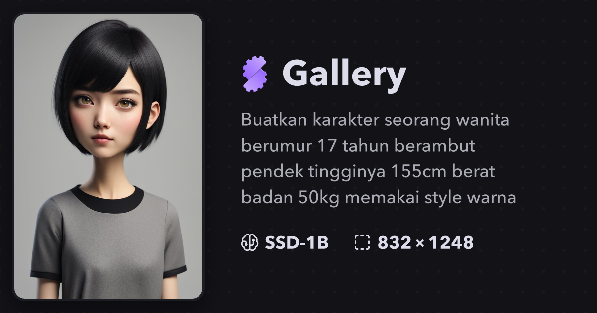 "Buatkan karakter seorang wanita berum..." | Gallery | Stablecog