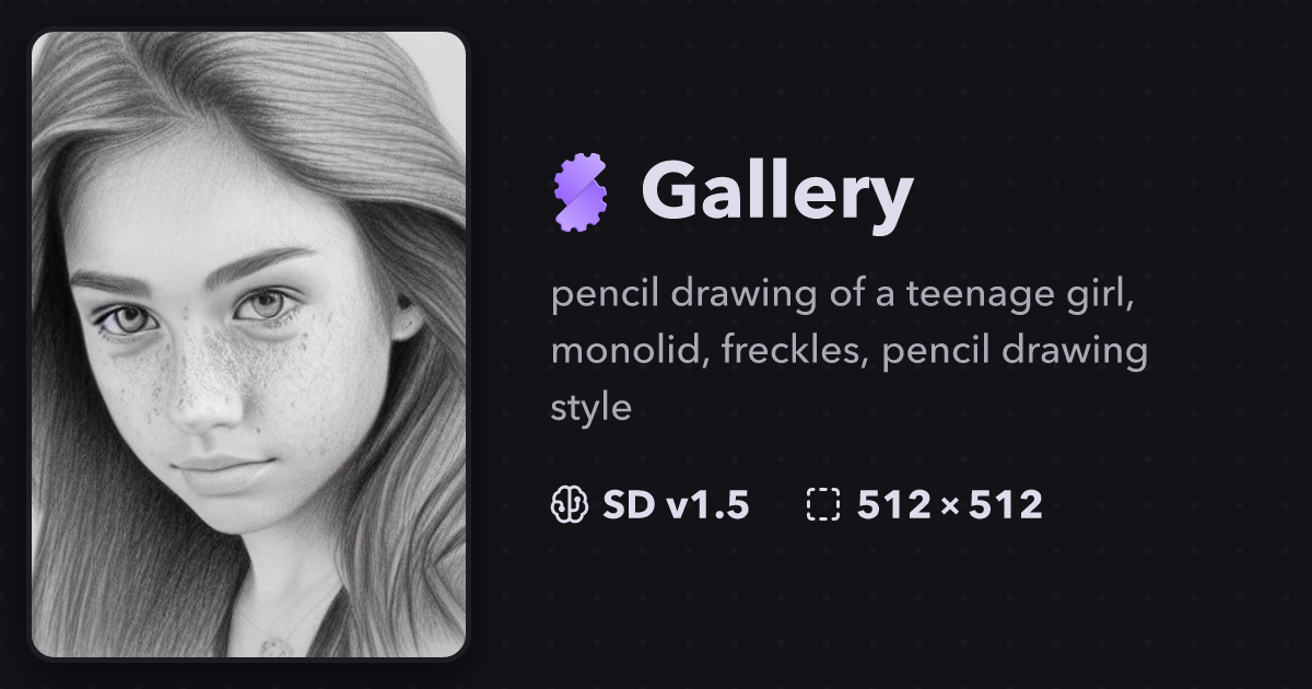 "pencil drawing of a teenage girl, mon..." | Gallery | Stablecog