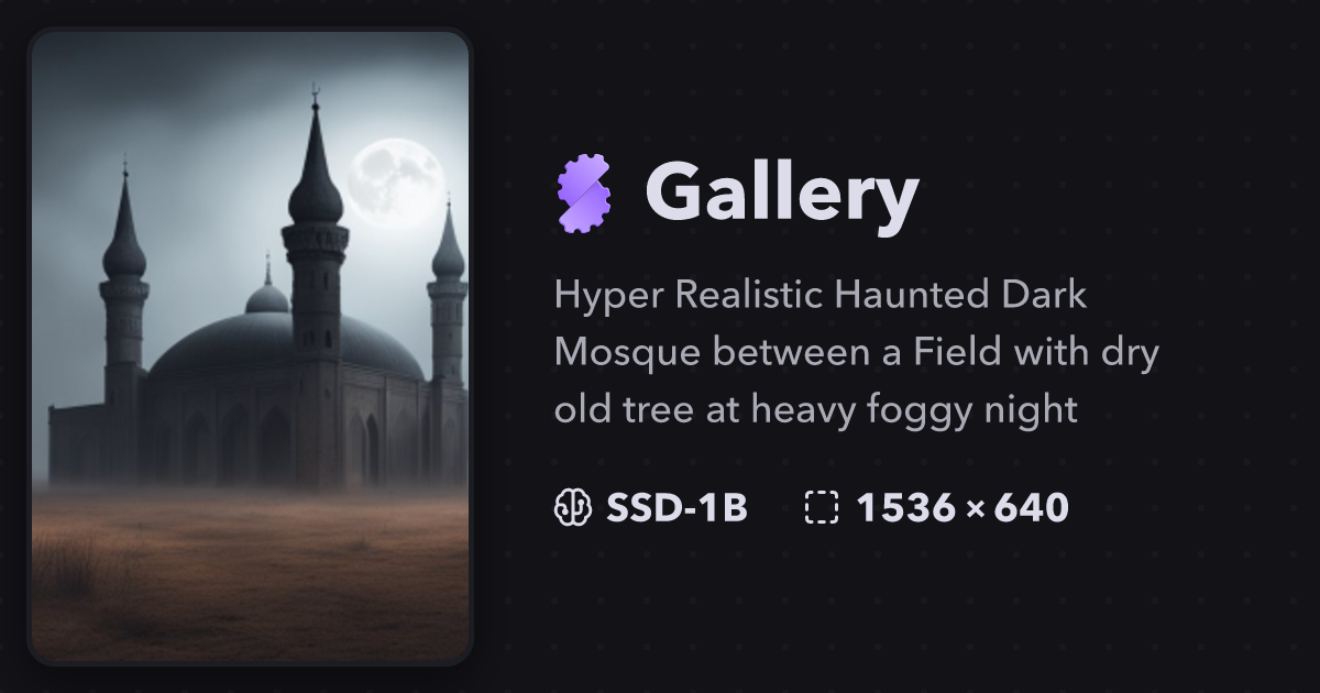 Hyper Realistic Haunted Dark Mosque between a Fiel... | Gallery