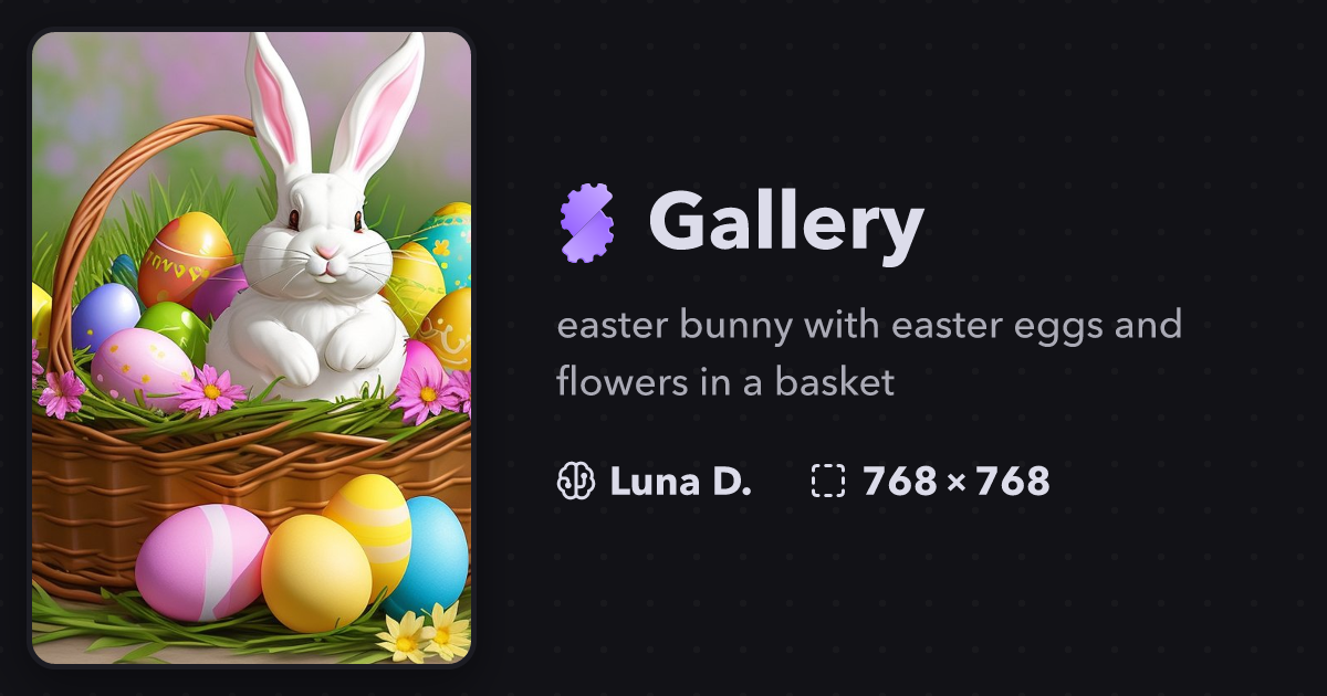 "easter bunny with easter eggs and flo..." | Gallery | Stablecog