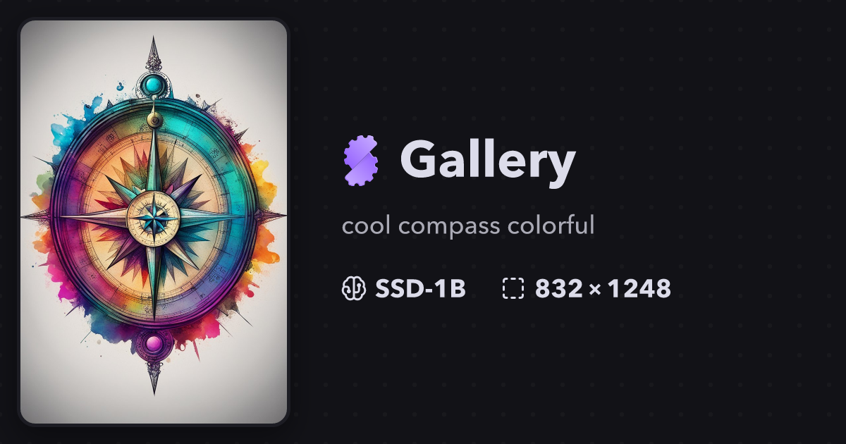 "cool compass colorful" | Gallery | Stablecog