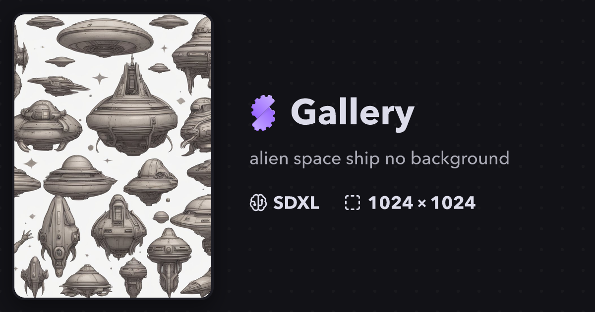 "alien space ship no background" | Gallery | Stablecog