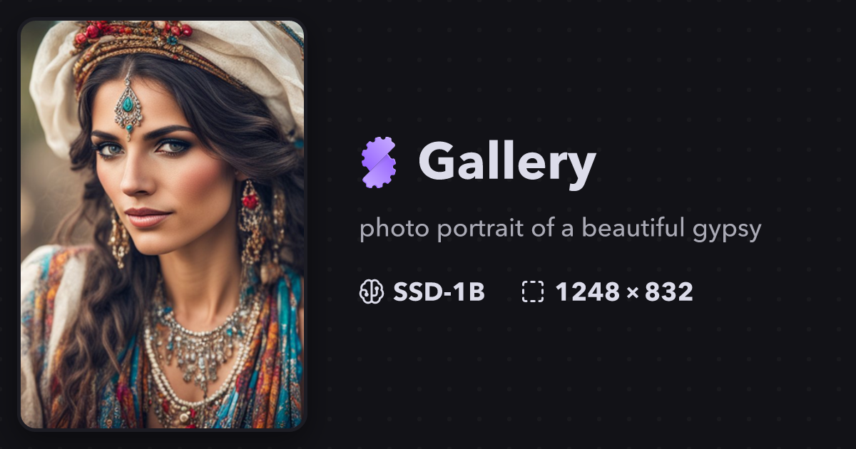 "photo portrait of a beautiful gypsy" | Gallery | Stablecog