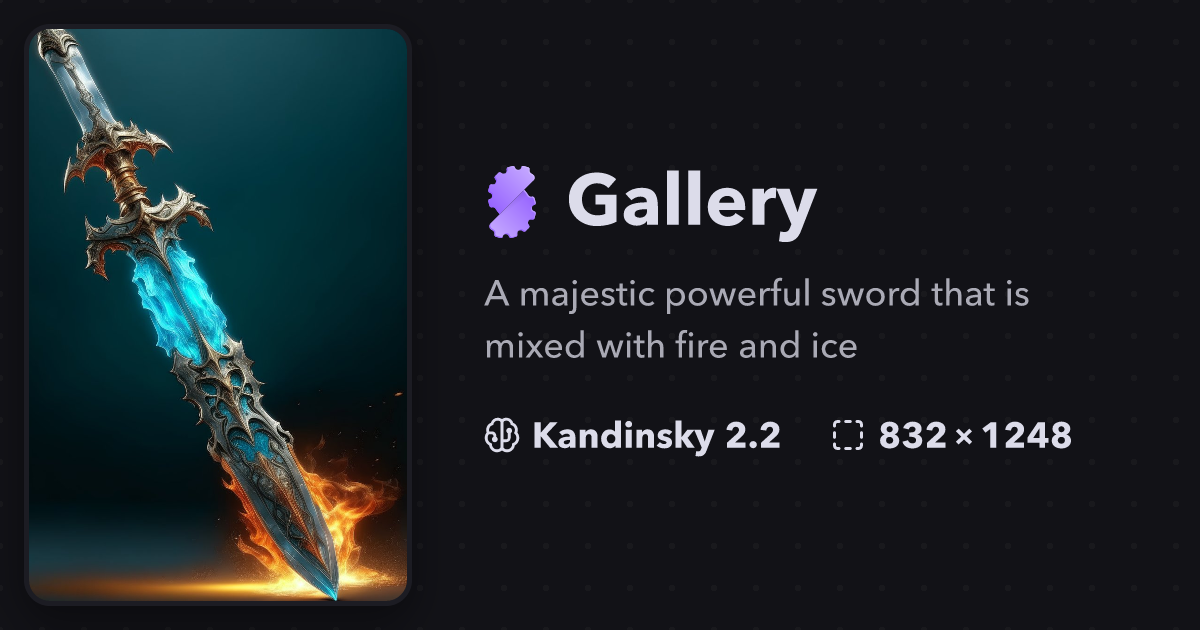 "A majestic powerful sword that is mix..." | Gallery | Stablecog