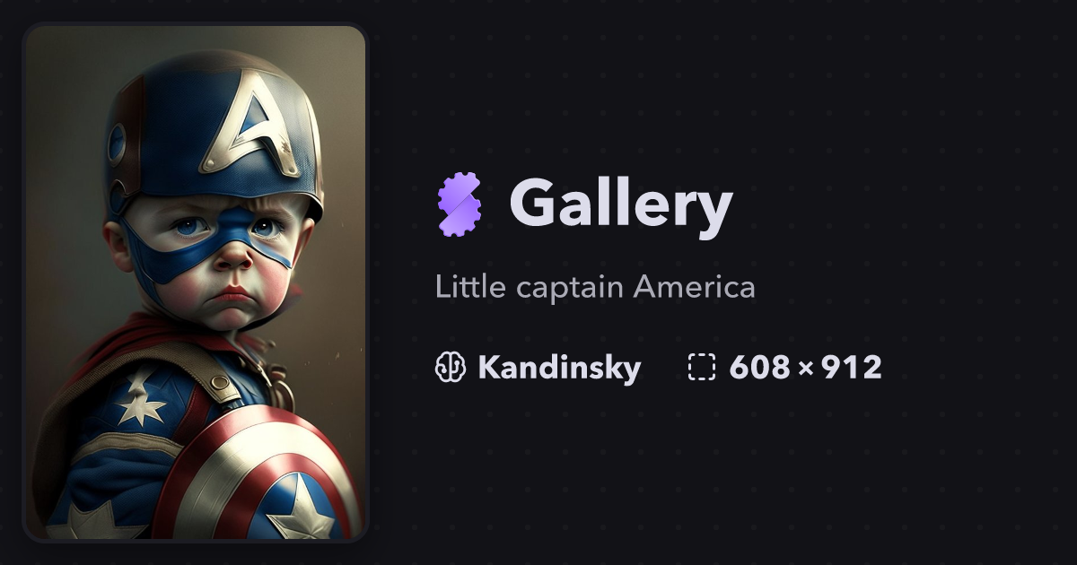 "Little captain America" | Gallery | Stablecog