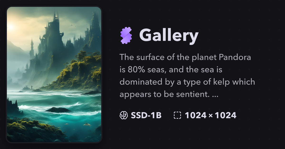 "The surface of the planet Pandora is ..." | Gallery | Stablecog