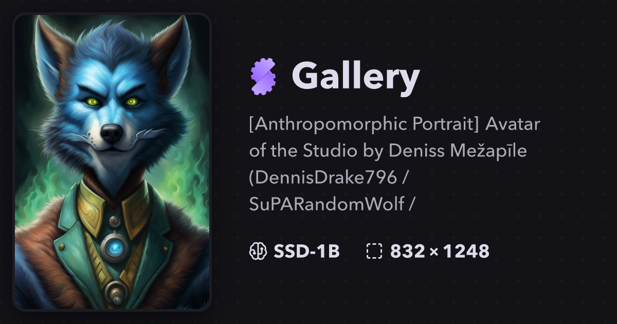 "[Anthropomorphic Portrait] Avatar of ..." | Gallery | Stablecog