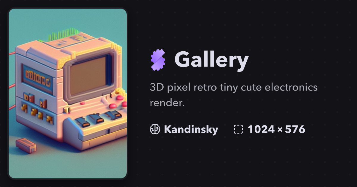 "3D pixel retro tiny cute electronics ..." | Gallery | Stablecog