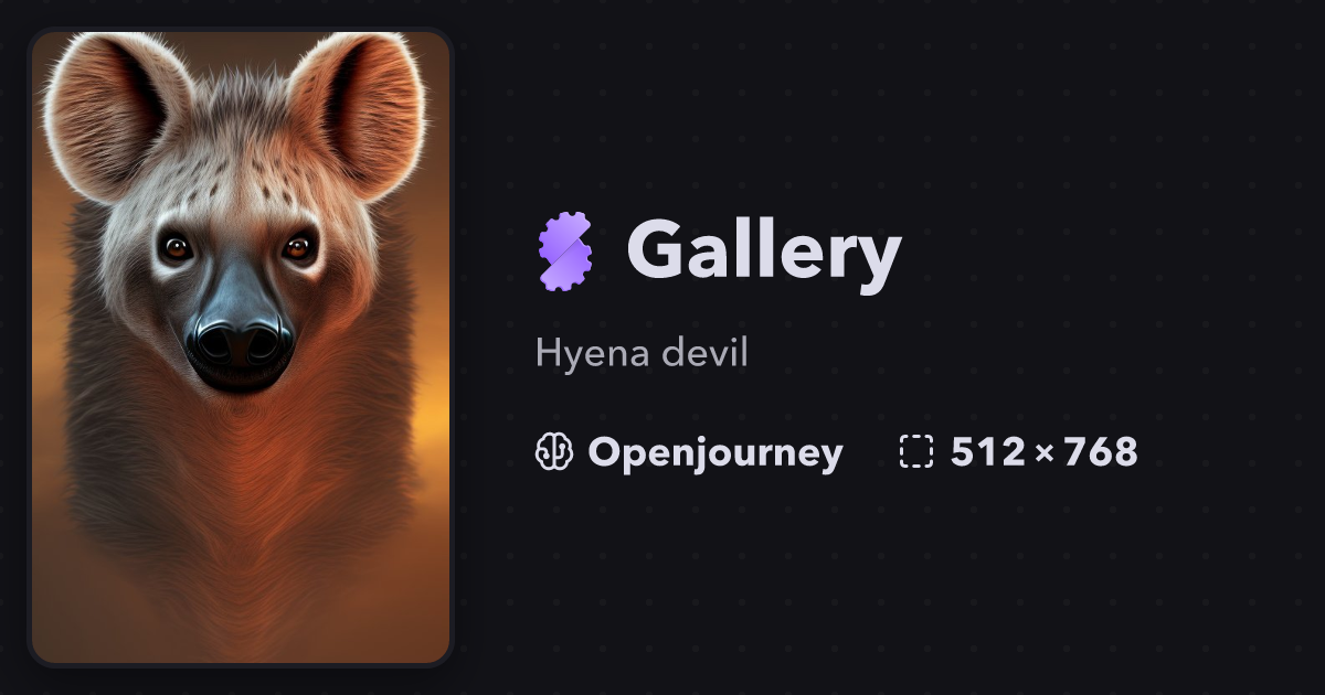 "Hyena devil" | Gallery | Stablecog