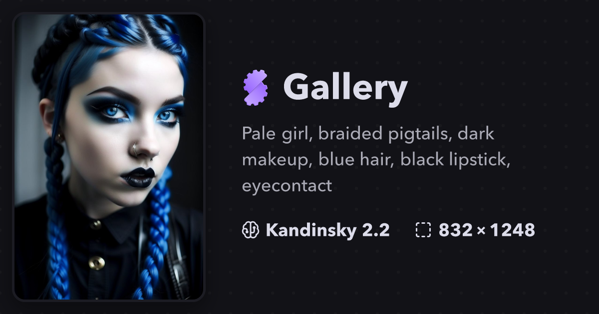"Pale girl, braided pigtails, dark mak..." | Gallery | Stablecog