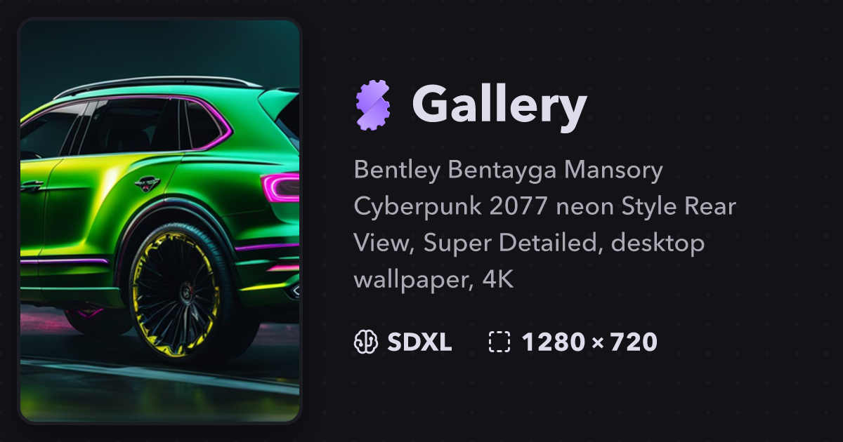 "Bentley Bentayga Mansory Cyberpunk 20..." | Gallery | Stablecog