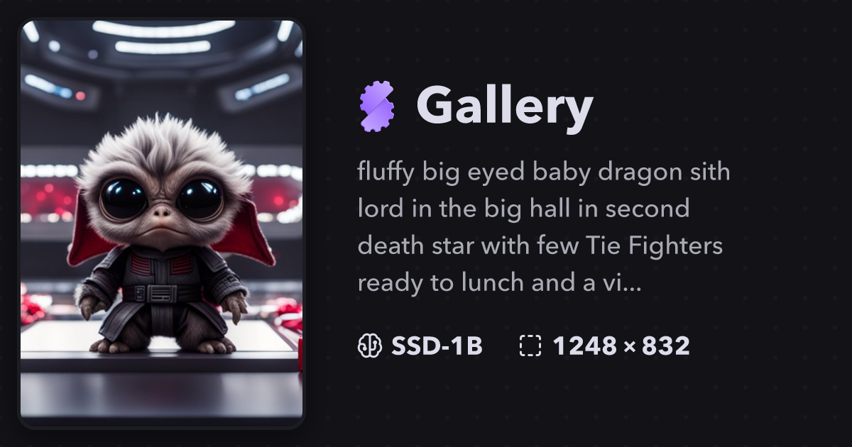 "fluffy big eyed baby dragon sith lord..." | Gallery | Stablecog