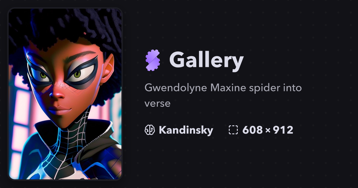 "Gwendolyne Maxine spider into verse" | Gallery | Stablecog
