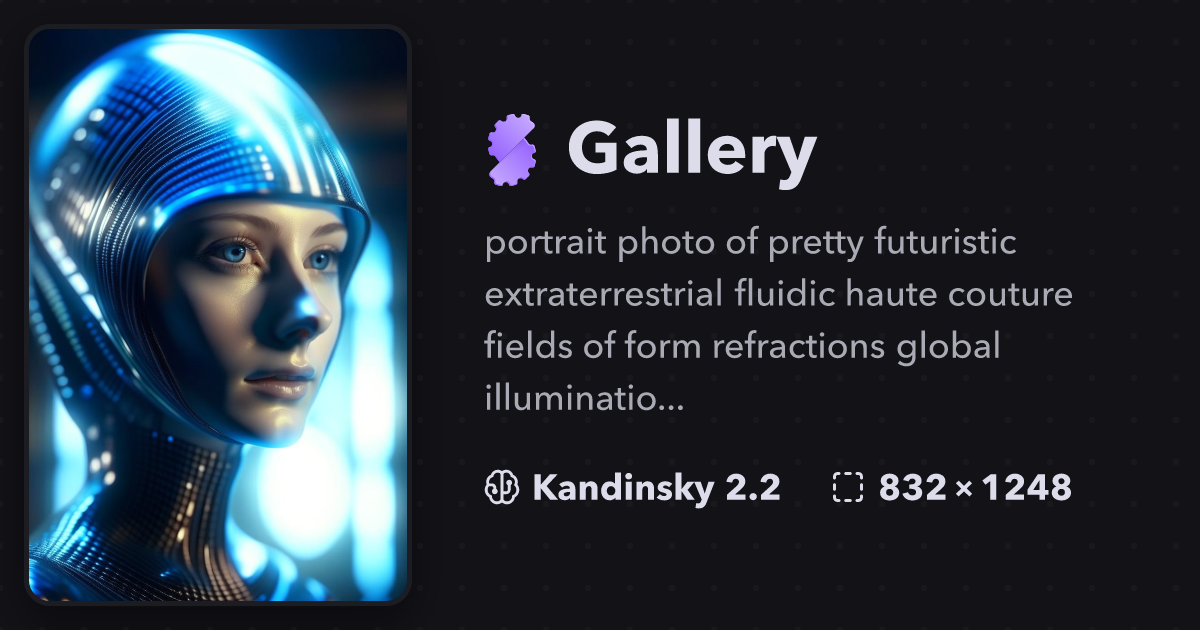 "portrait photo of pretty futuristic e..." | Gallery | Stablecog