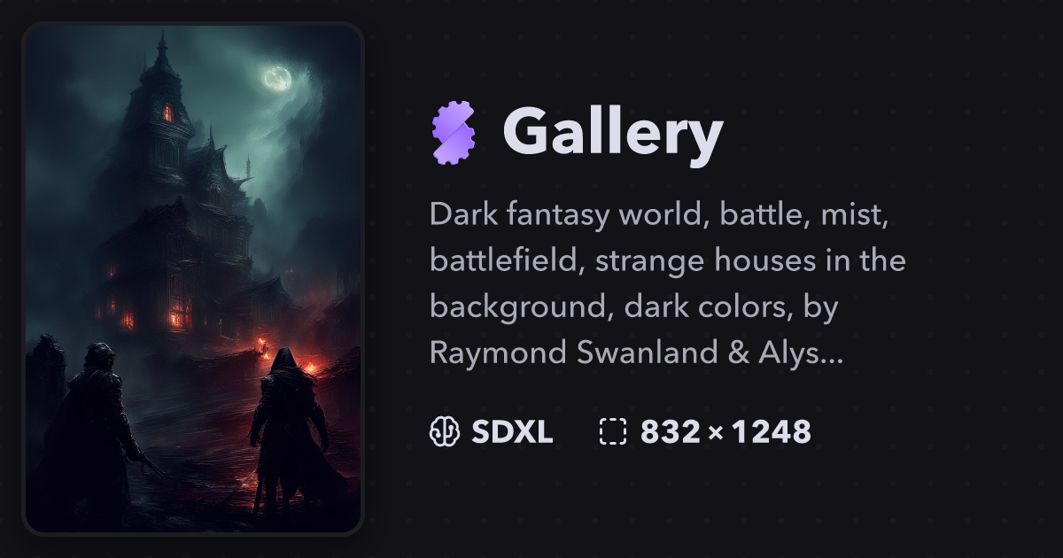 "Dark fantasy world, battle, mist, bat..." | Gallery | Stablecog