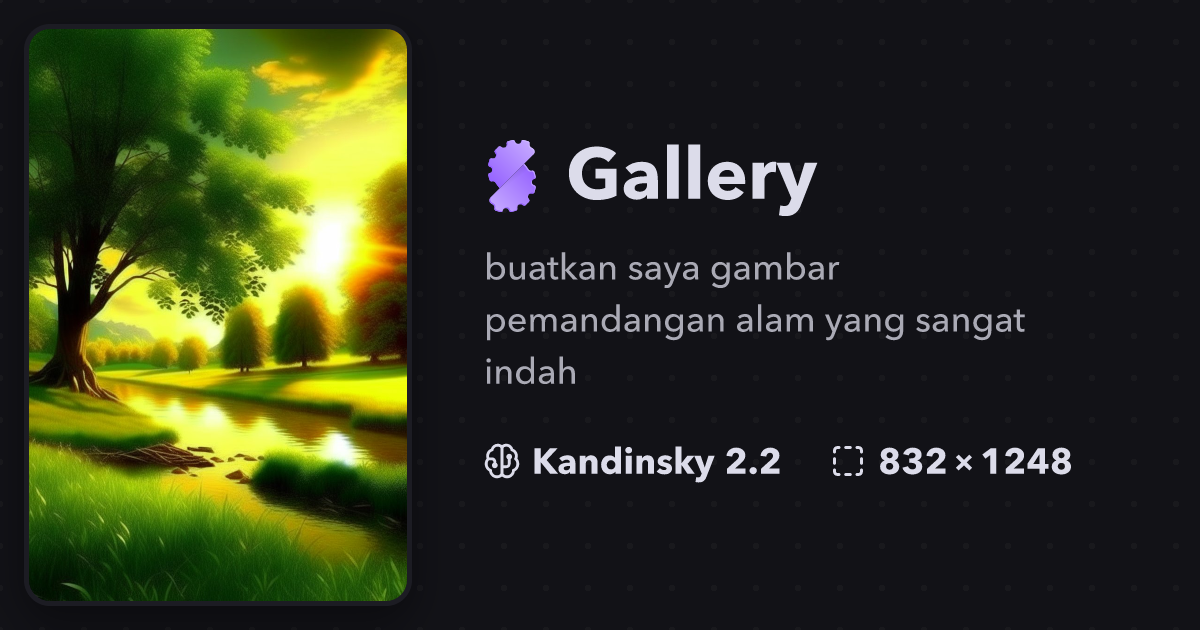 "buatkan saya gambar pemandangan alam ..." | Gallery | Stablecog