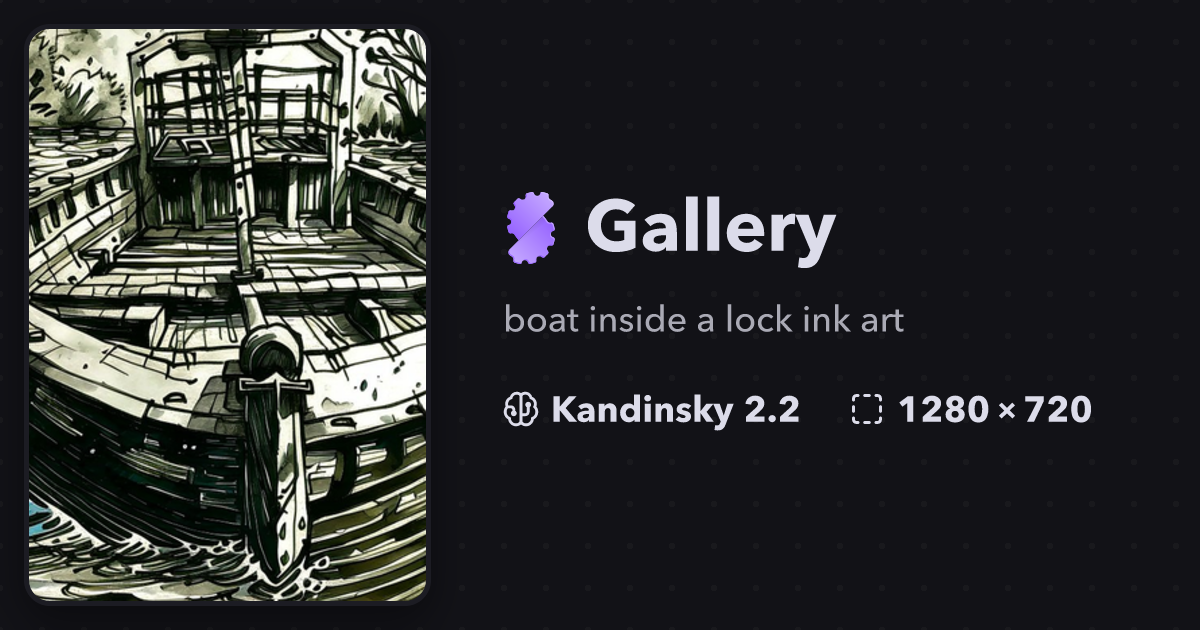 "boat inside a lock ink art" | Gallery | Stablecog