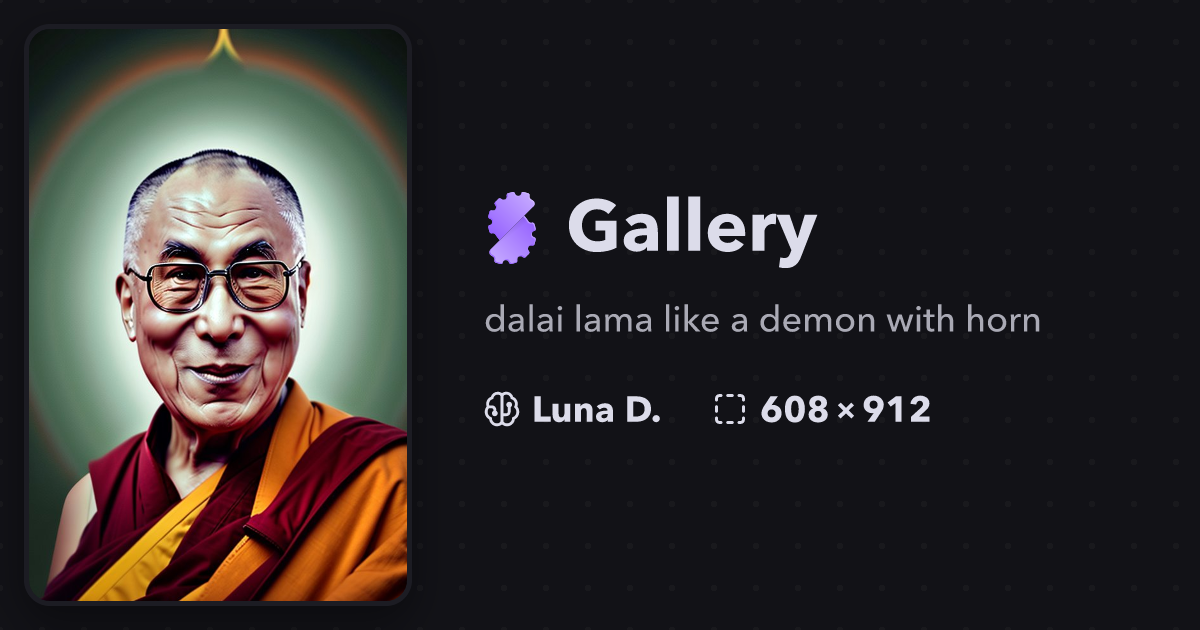 "dalai lama like a demon with horn" | Gallery | Stablecog