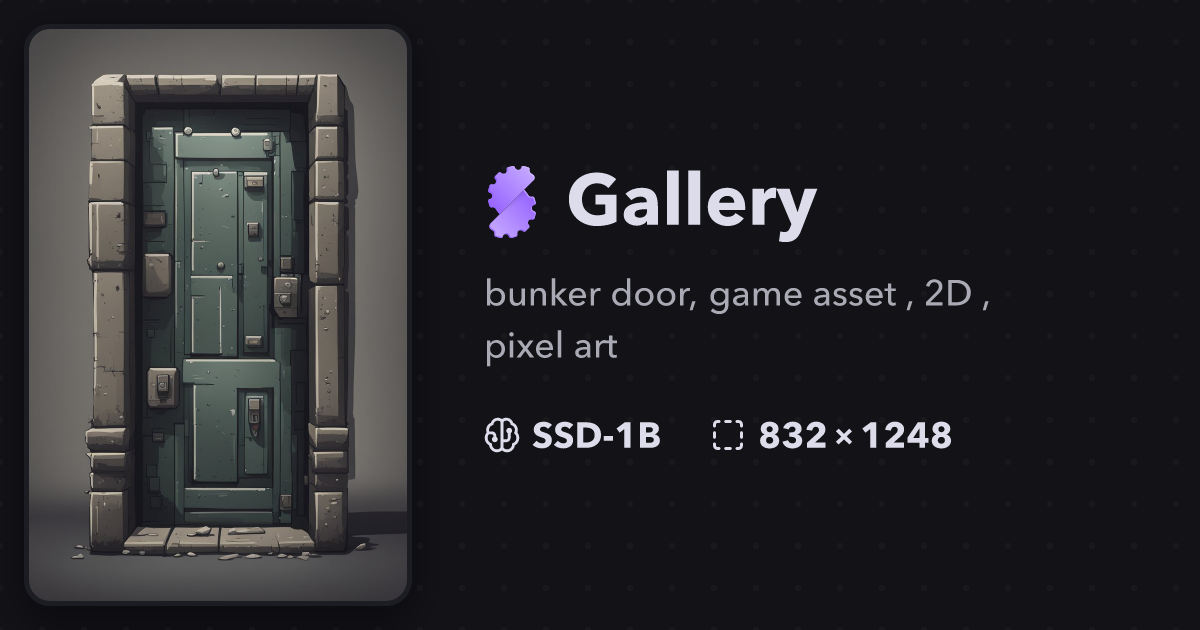 "bunker door, game asset , 2D , pixel art" | Gallery | Stablecog