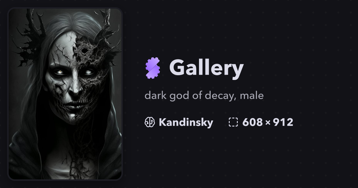 "dark god of decay, male" | Gallery | Stablecog