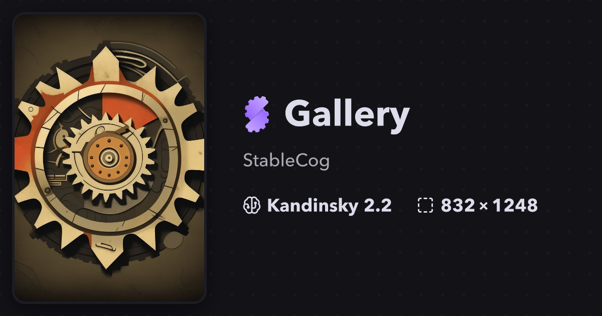 "StableCog" | Gallery | Stablecog